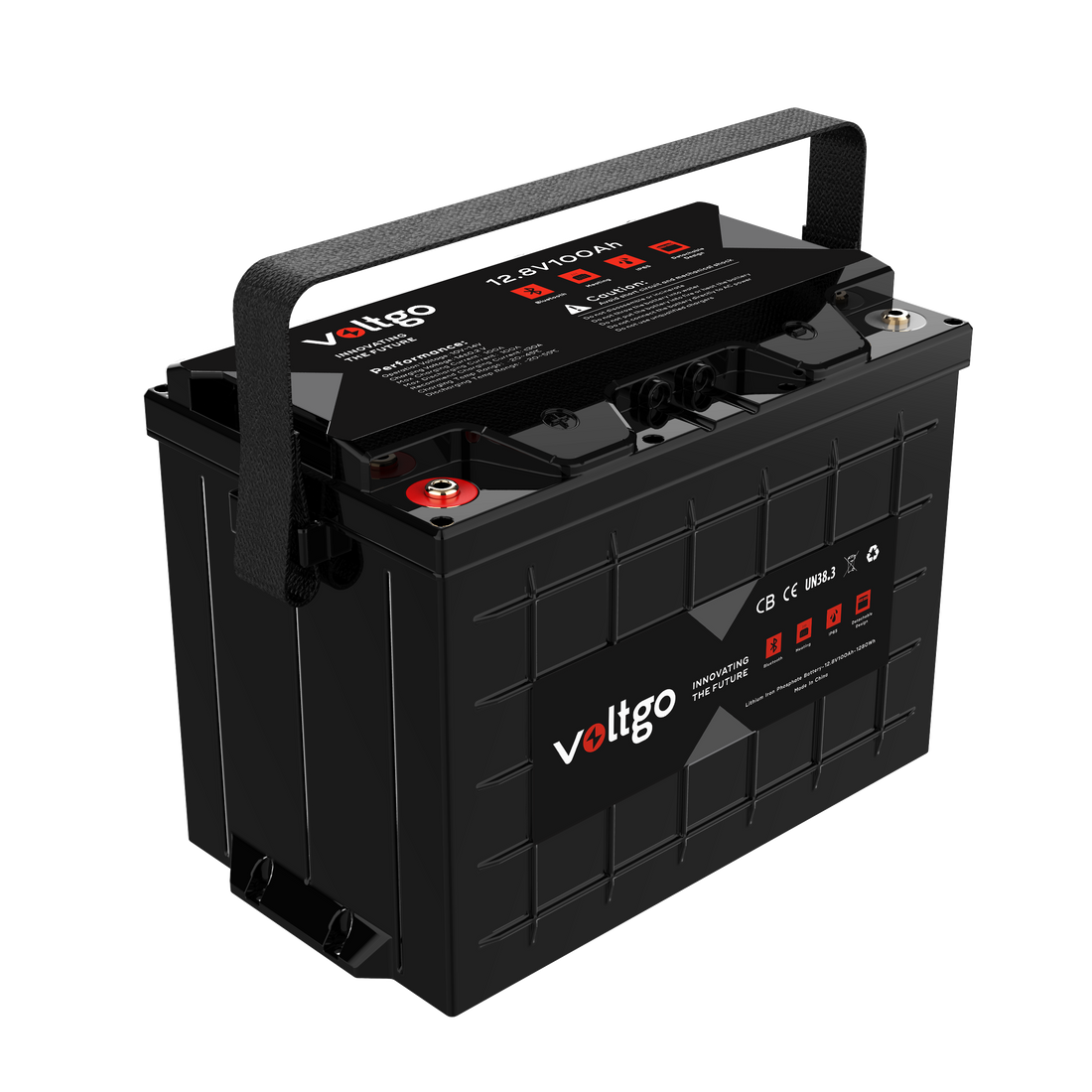 VoltGo 12.8V 100Ah LiFePO₄ Battery – Elite Series, Off-Grid Power
